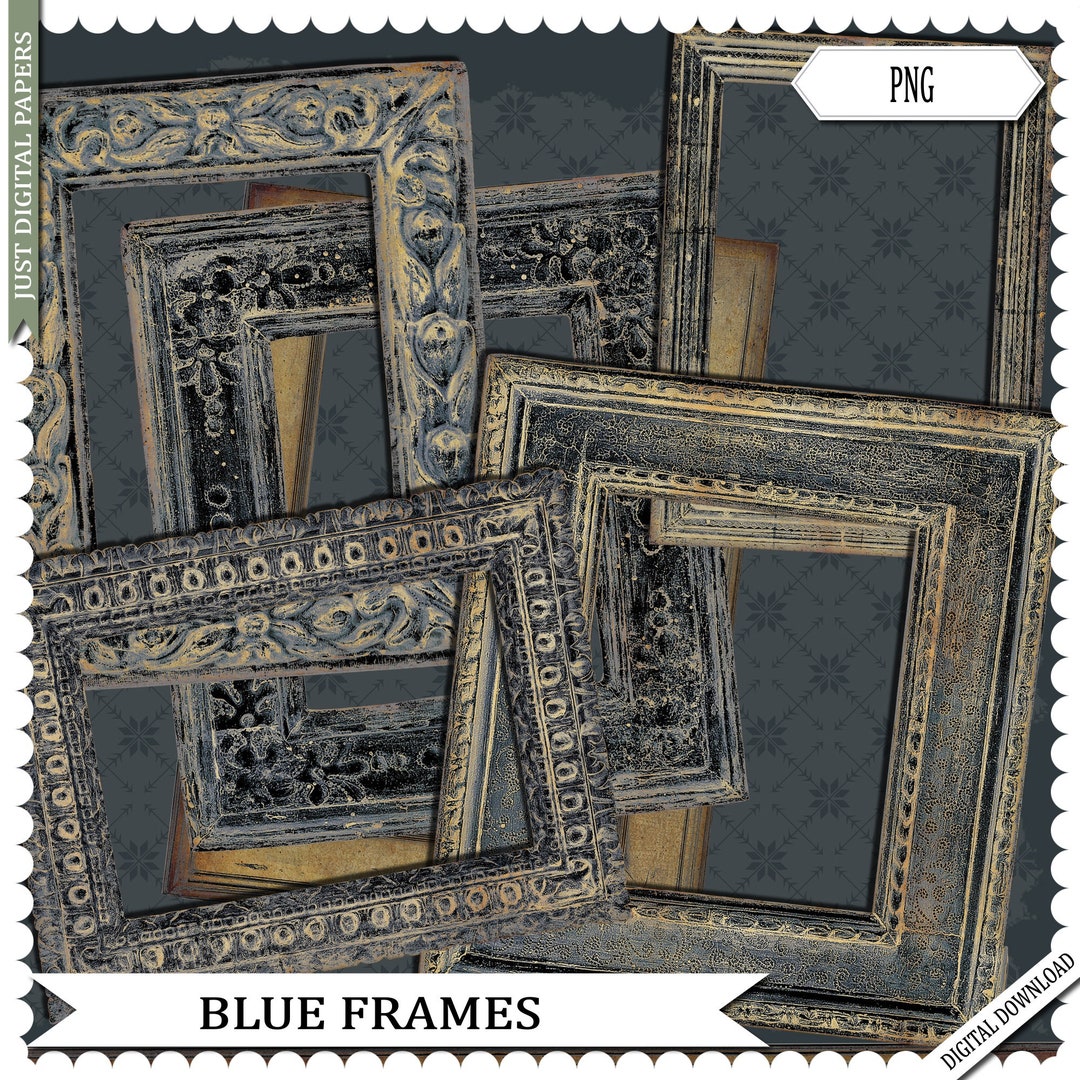 Blue Frames, Digital Frames, Beach Frames, Scrapbook Frames ...