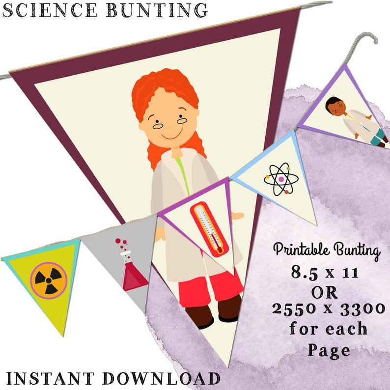 Science Bunting, Science Printable, School Printable, School Bunting ...