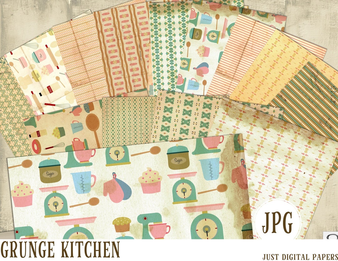 Kitchen Papers, Grunge Journal, Kitchen Scrapbook, Papers, Cooking ...