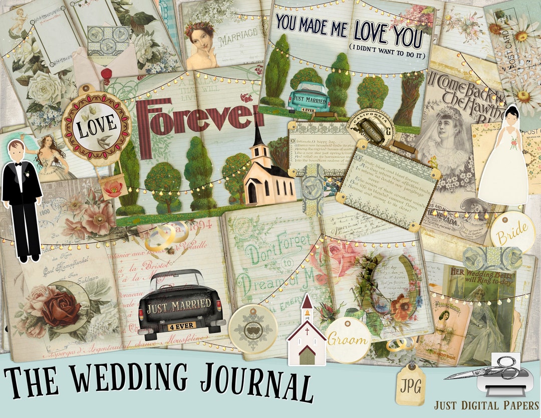 Wedding Journal, Marriage Journal, Memory Journal, Love Scrapbook ...