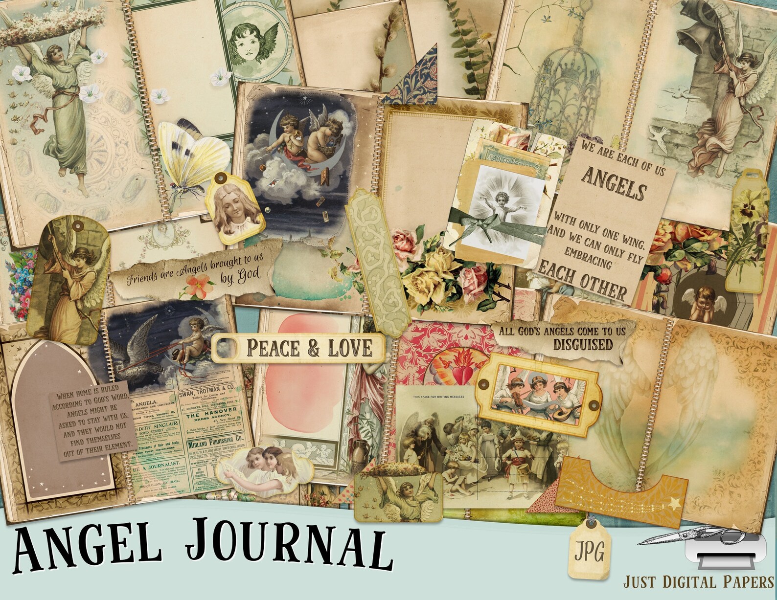 Angel Journal Celestial Journal Memory Journal Christian - Etsy Australia