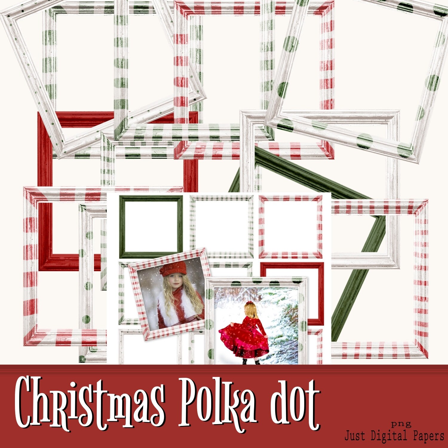 Christmas Polka Dot Border
