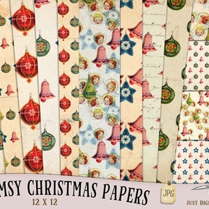 Christmas Papers, Pastel Christmas, Christmas Paper, Instant Download ...