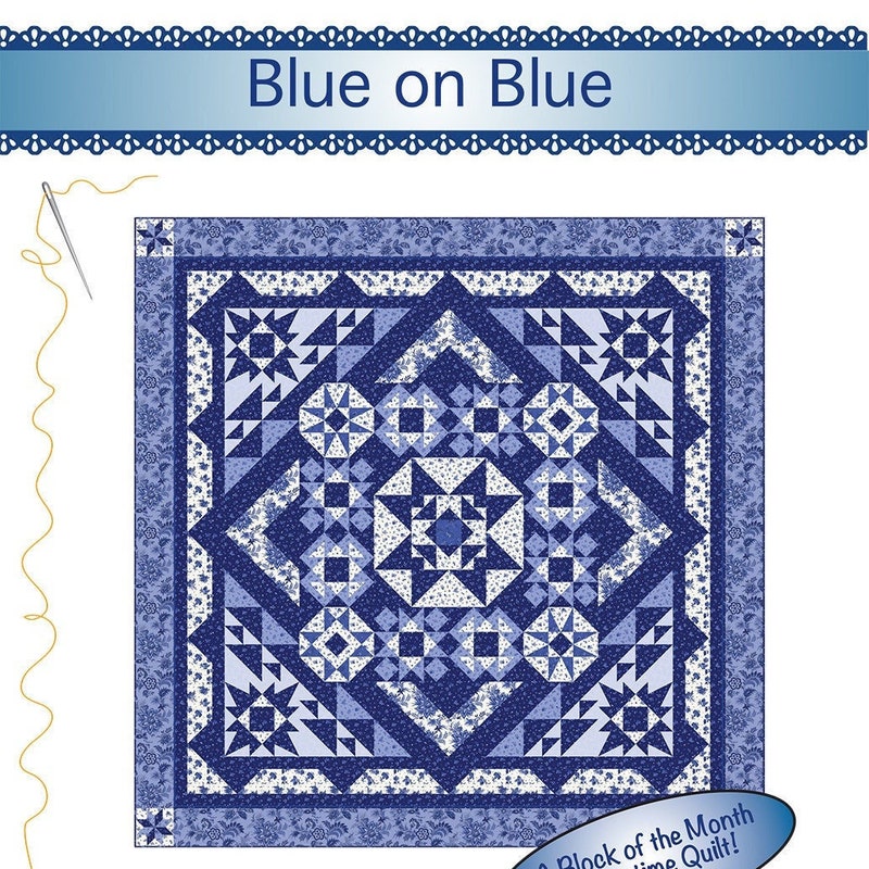 Blue Quilt Pattern - Etsy