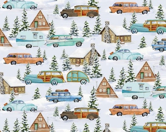 Snowy Woods Fabric - Etsy