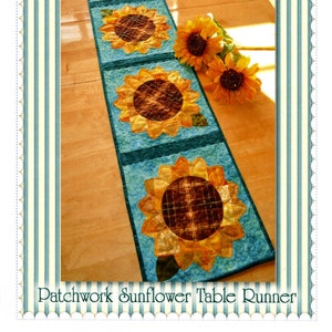 Patchwork Sunflower Table Runner Quilting and Sewing Pattern From ...