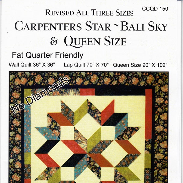 Carpenter Star Quilt Pattern - Etsy