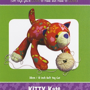 Kitty Kate Plush Toy Sewing Pattern From Funky Friends Factory NEW ...