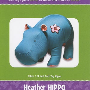 Heather Hippo Plush Toy Sewing Pattern From Funky Friends Factory NEW ...