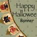 Happy Halloween Banner Sewing, Embroidery Pattern From All Through the ...