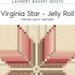 Virginia Star Jelly Roll Quilt Quilting Pattern From Laundry Basket ...