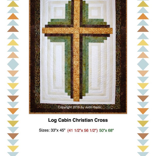 Log Cabin Cross Quilt Wall Hanging Pattern - Etsy
