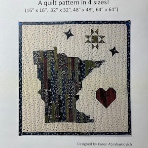 State of Minnesota Quilt Quilting Pattern From Karen Abrahamovich BRAND ...