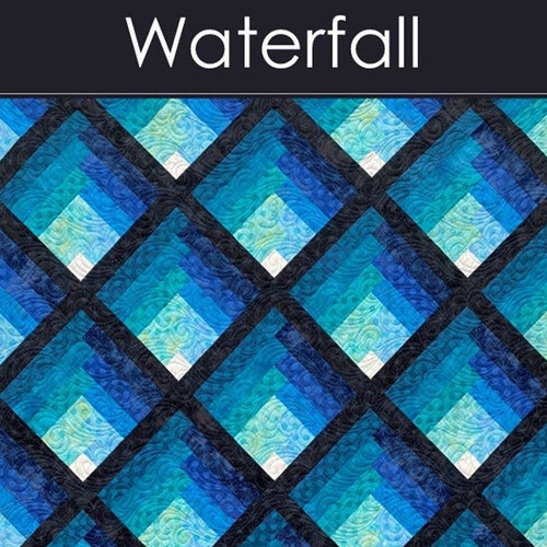 Waterfall Quilt Quilting Pattern From Busy Hands Quilts BRAND | Etsy