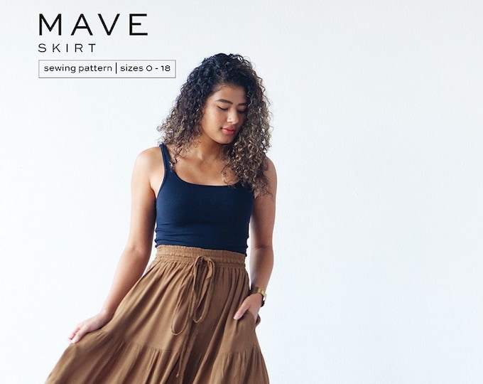 Mave Skirt Sewing Pattern, Make Sizes 0-18, From True Bias Patterns ...