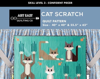 QUILT PATTERN Cat Scratch Quilt Pattern by Art East Quilting Co ...