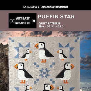 Puffin Star Quilt Quilting Pattern, From Art East Quilting Co. BRAND ...