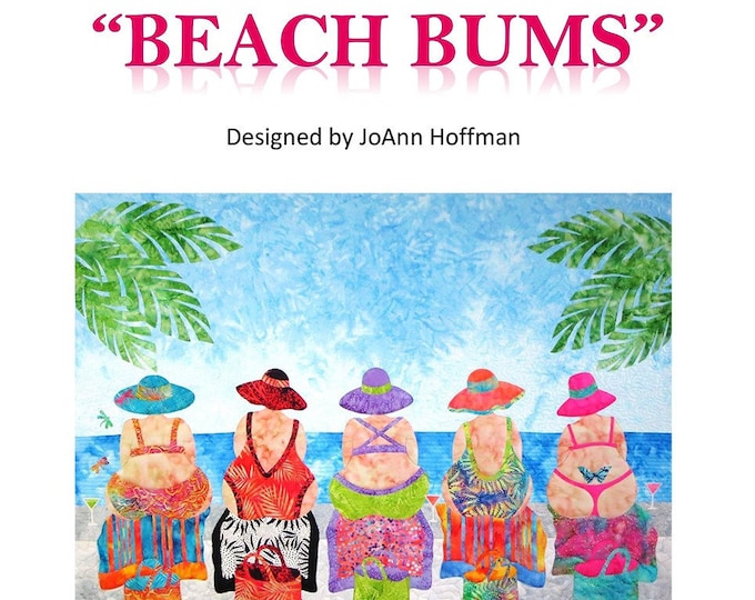 Beach Bums PDF Quilt Pattern Applique Wall Hanging Joann Hoffman - Etsy