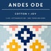 Andes Ode Quilt Quilting Pattern, From Cotton and Joy NEW, Please See ...