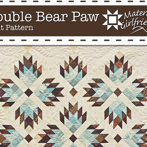 Double Bear Paw Quilt Quilting Pattern From Material - Etsy