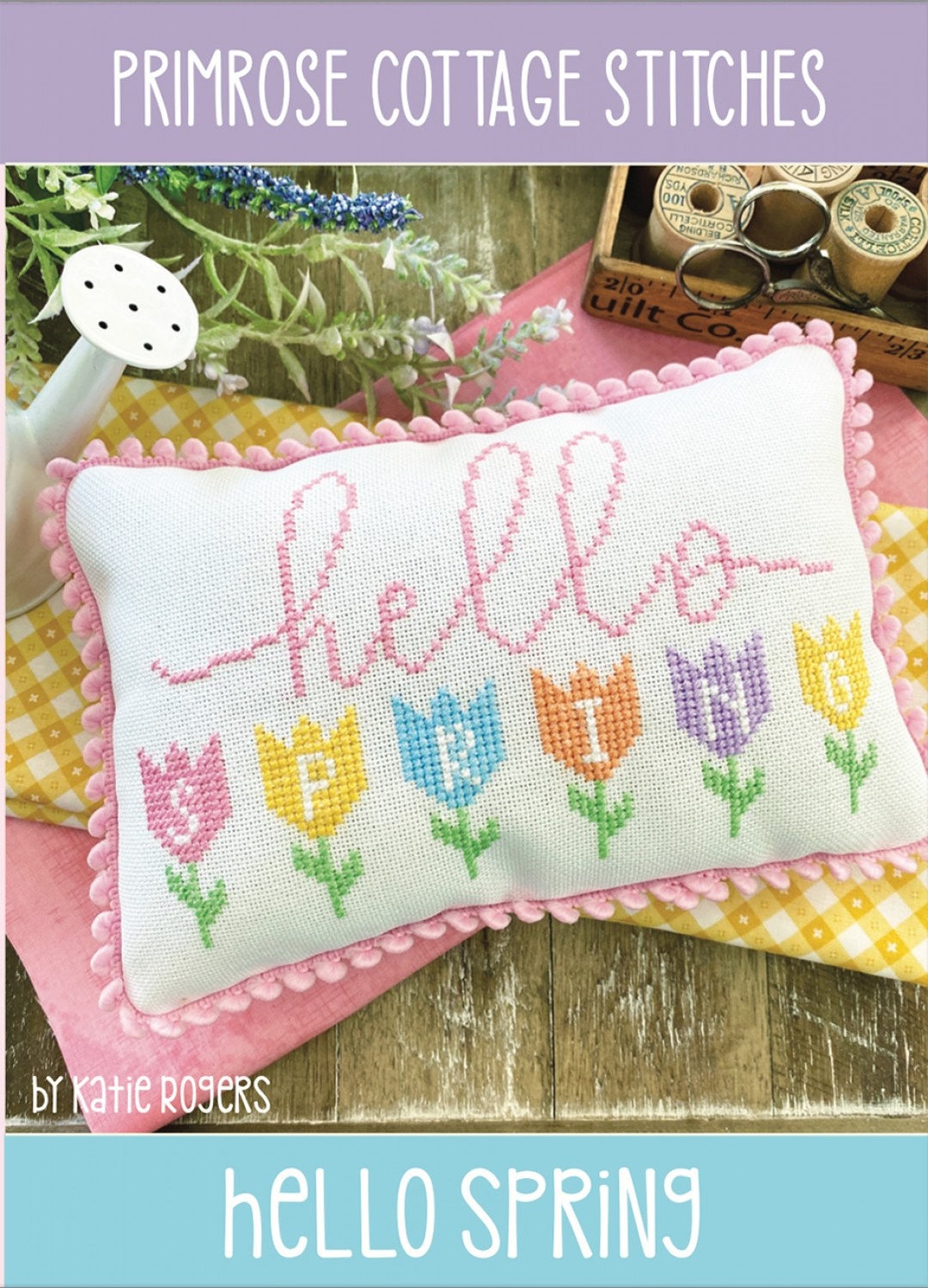 Hello Spring Cross Stitch Pattern, From Primrose Cottage BRAND NEW ...