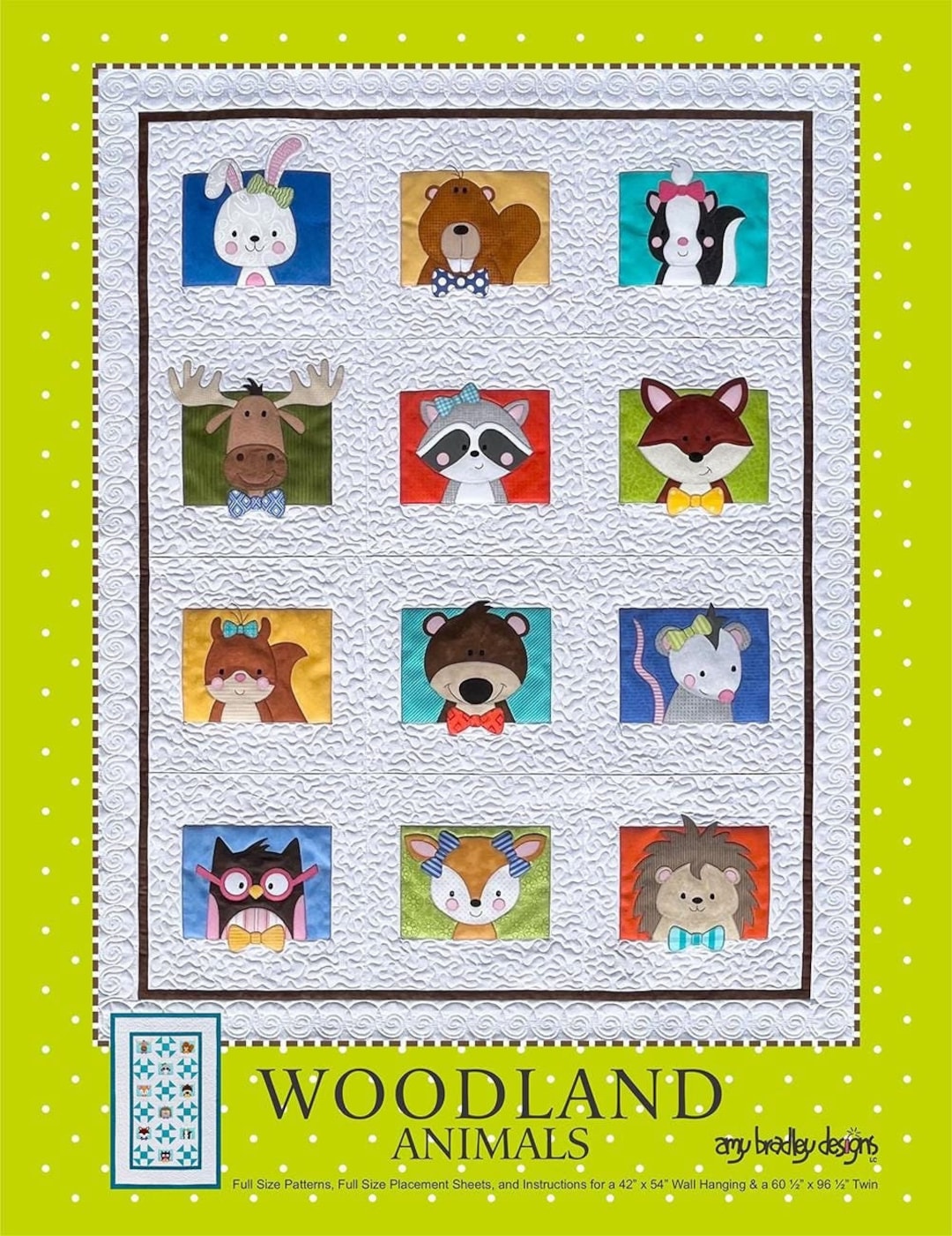 Woodland Animals Pieced Applique Quilt Pattern From Amy Bradley Designs ...
