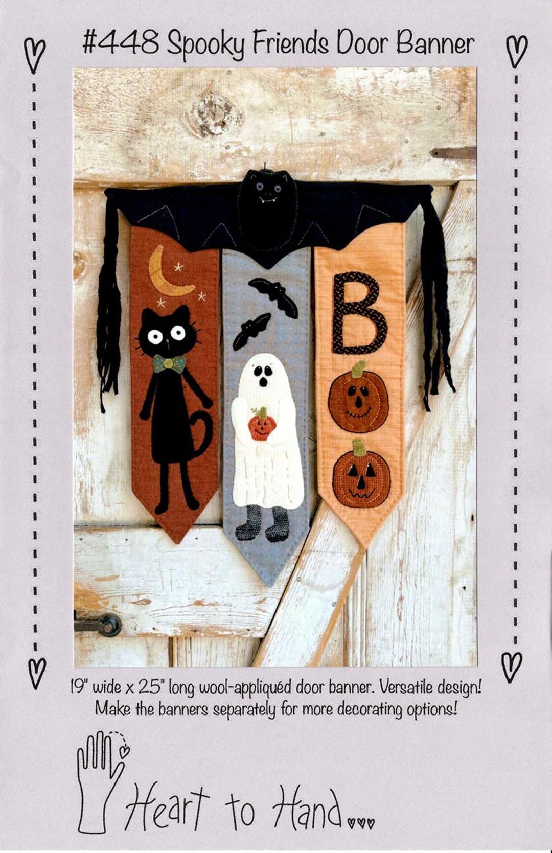 Spooky Friends Door Banner Sewing Pattern, From Heart to Hand BRAND NEW ...