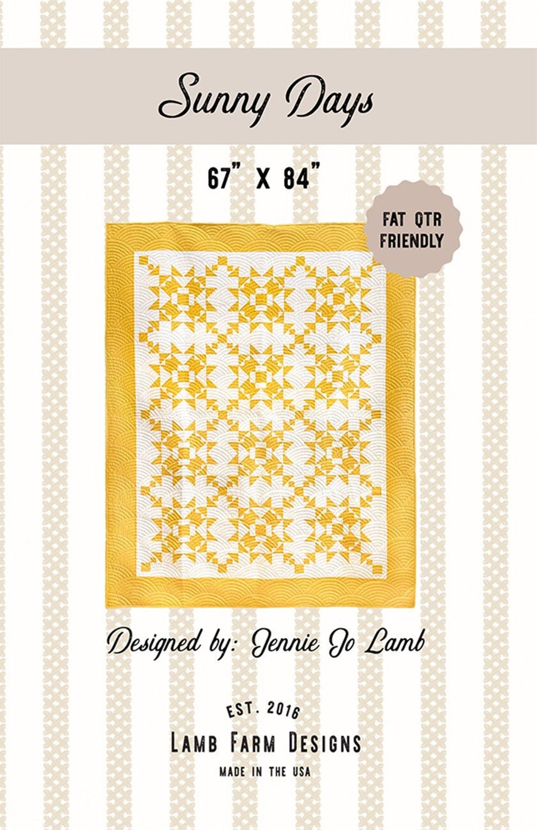 Sunny Days Quilt Quilting Pattern From Lamb Farm Designs BRAND NEW ...