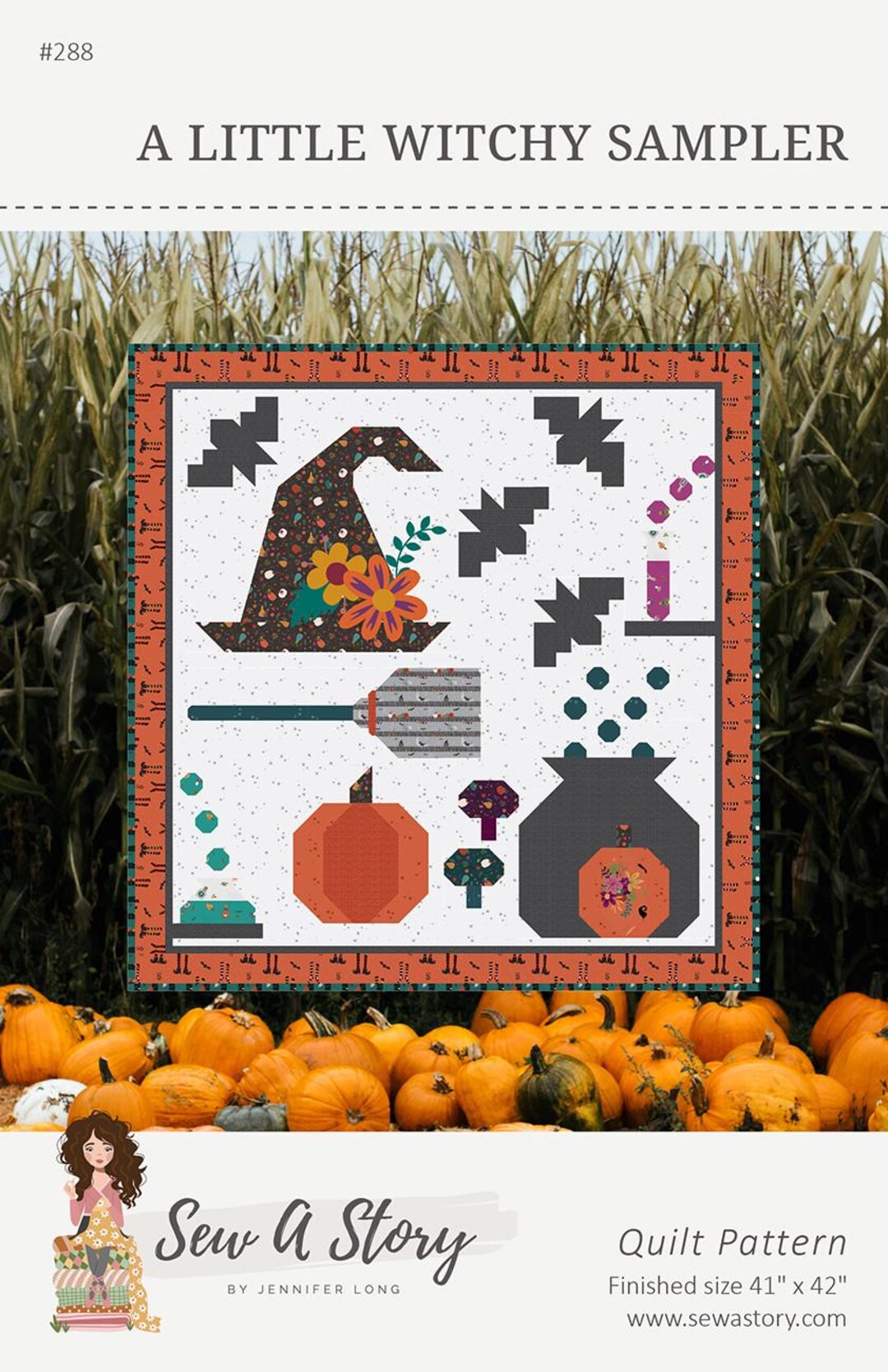 A Little Witchy Sampler Quilt Quilting Pattern, From Bee Sew Inspired ...