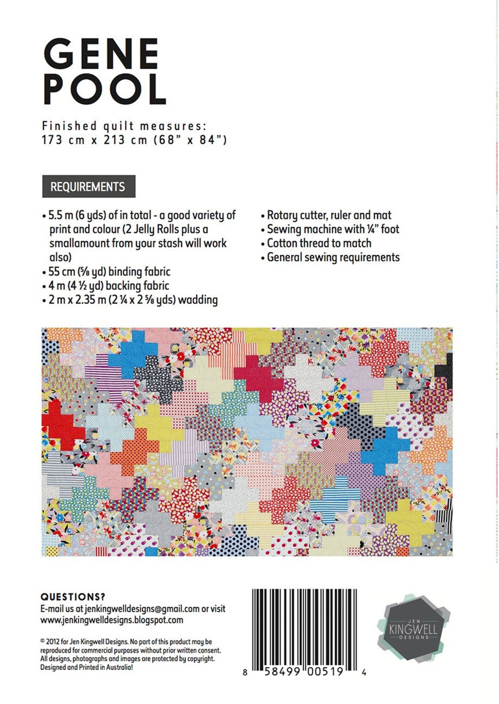 Gene Pool Quilt Quilting Pattern From Jen Kingwell Designs - Etsy