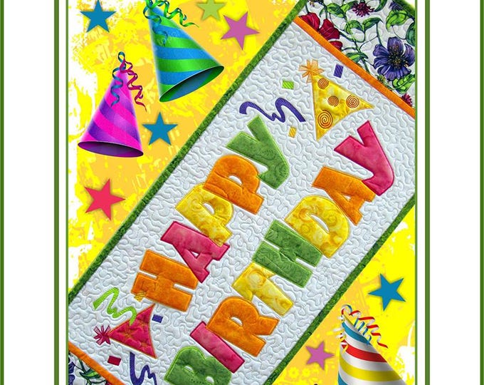 Happy Birthday Table Runner and Mats Sewing Pattern - Etsy