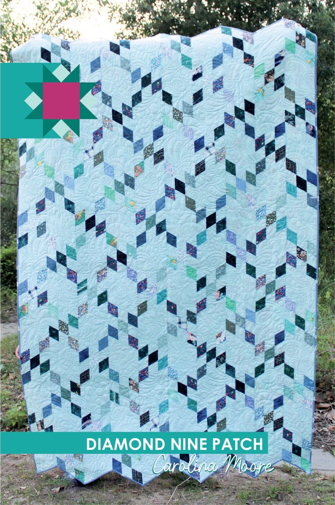 Diamond Nine Patch Quilting Pattern From Carolina Moore Patterns BRAND NEW, Please See ...