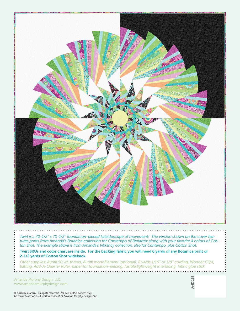 Twirl Quilt Quilting Pattern, From Amanda Murphy Design LLC, Please See ...