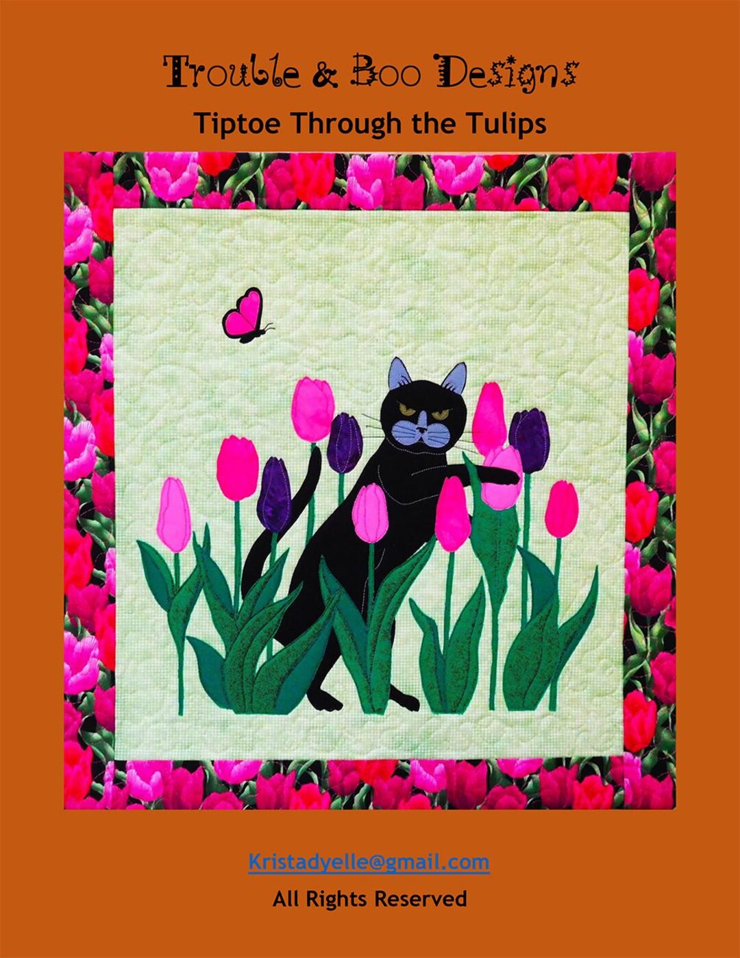 Tiptoe Through the Tulips Quilt Quilting Pattern From Trouble and Boo ...