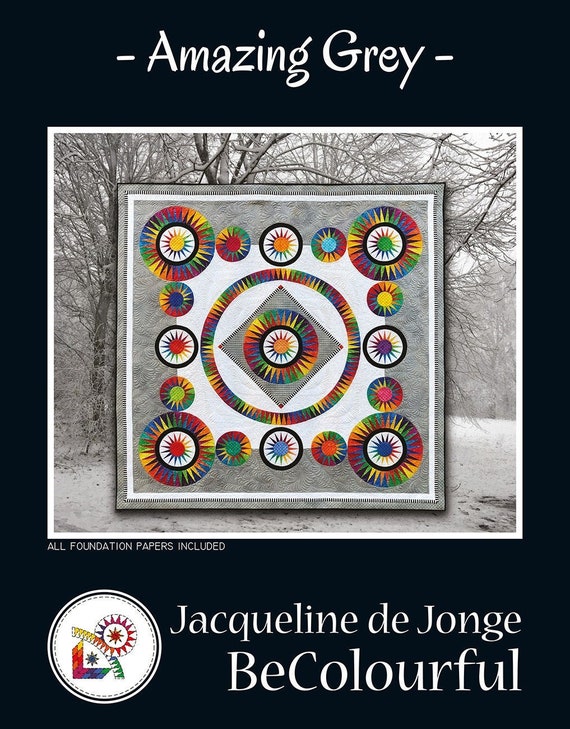 Amazing Grey Quilt Pattern Foundation Paper Piecing From - Etsy