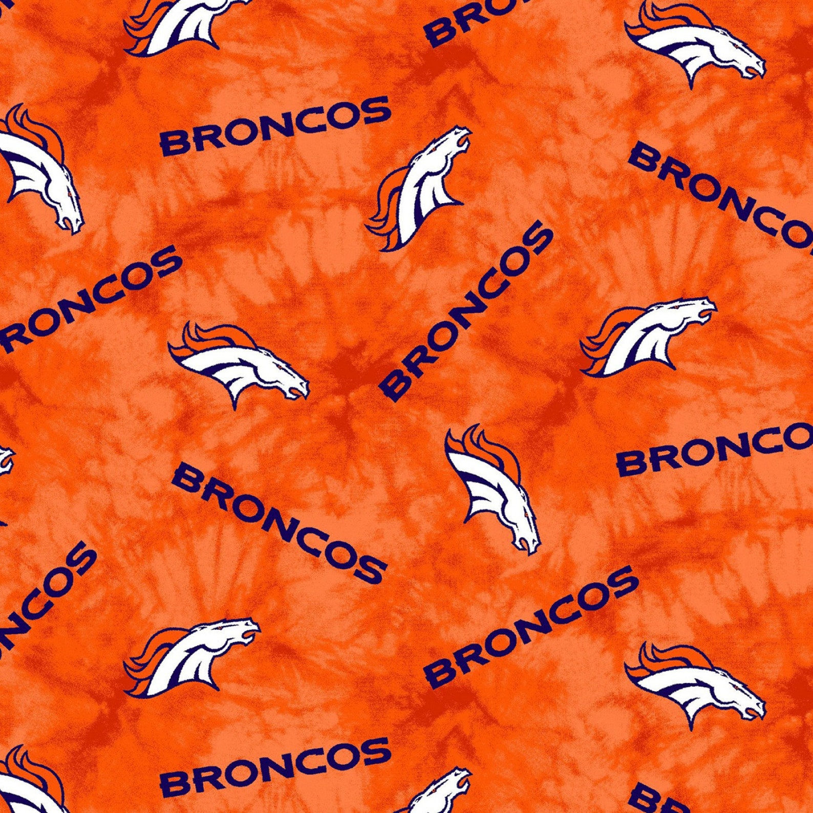 NFL Football Denver Broncos Orange Cotton FLANNEL Fabric - Etsy