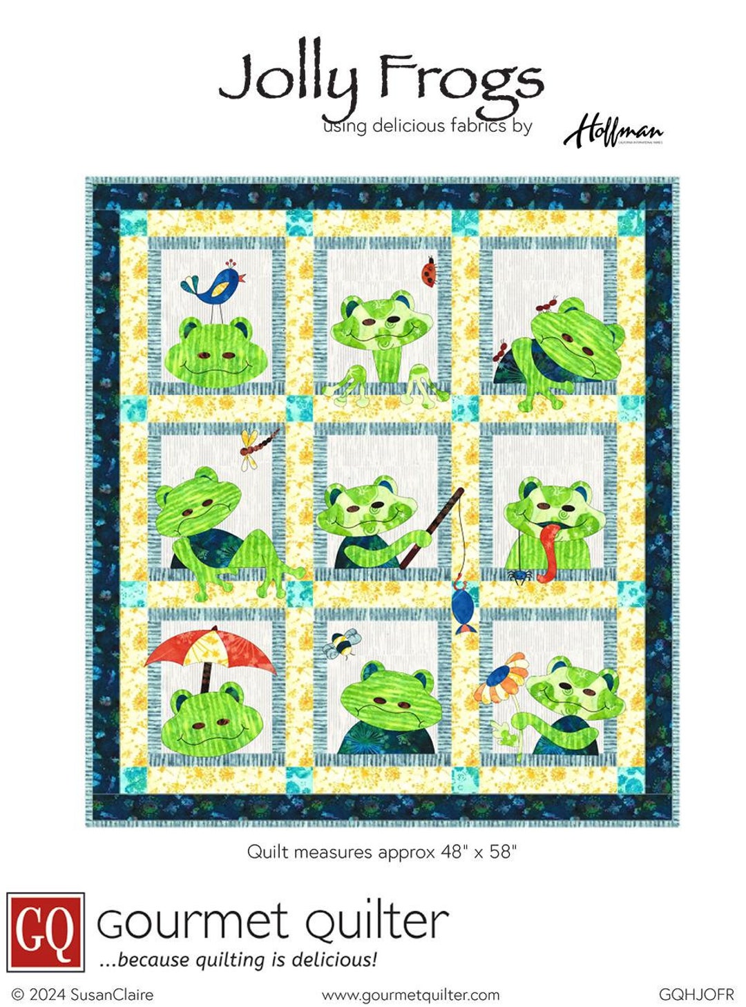 Jolly Frogs Quilt Quilting Pattern From Gourmet Quilter BRAND NEW ...