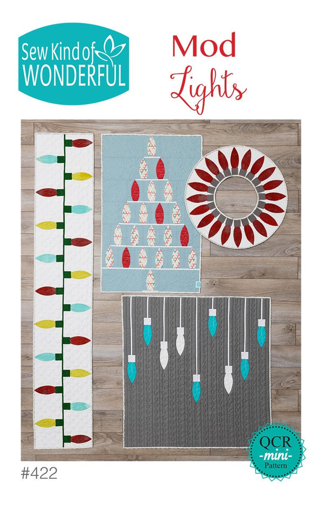 QCR Mini- Mod Lights Quilt, A Pieced Quilting Pattern by Sew Kind of ...
