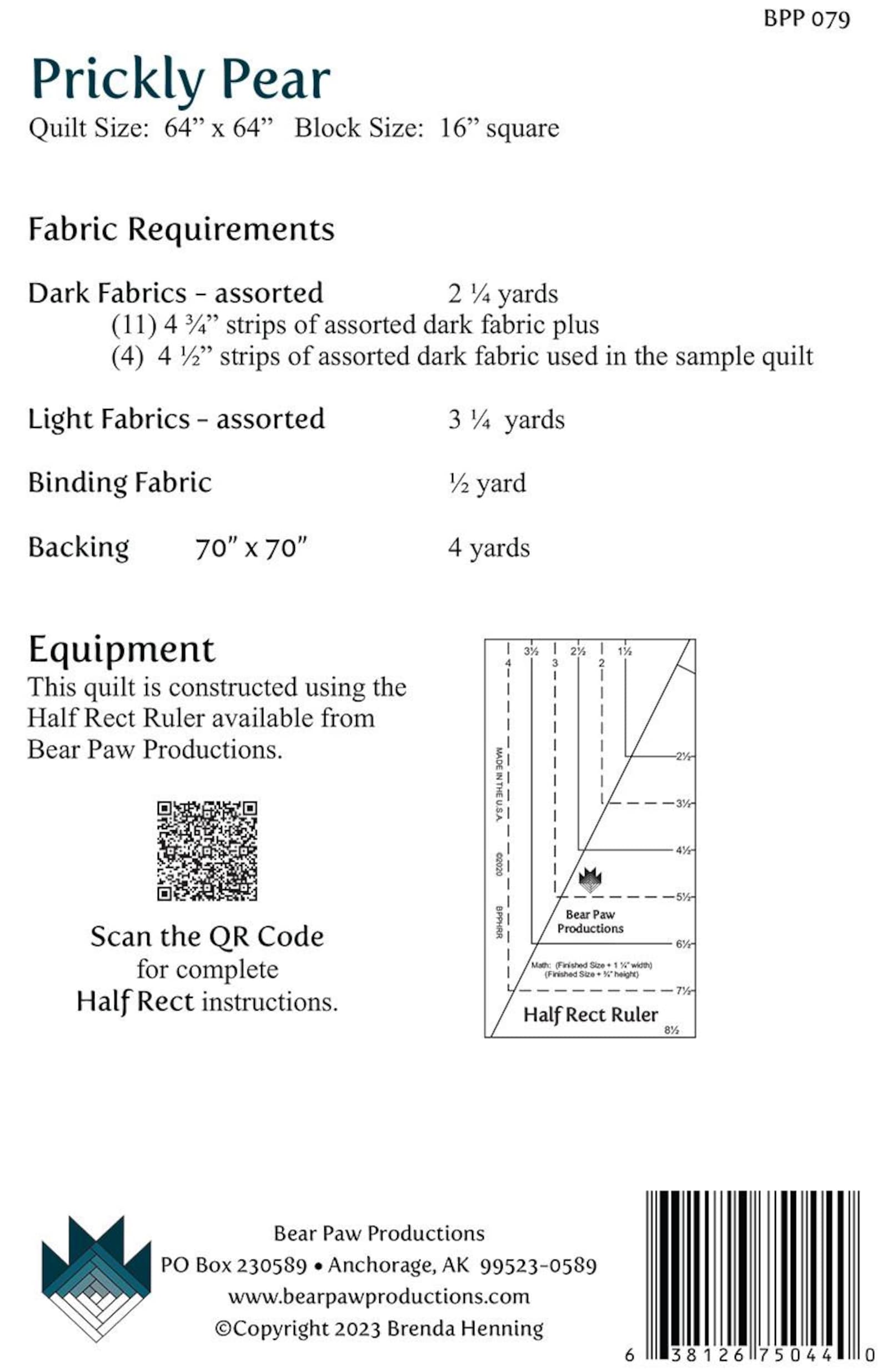 Prickly Pear Quilt Quilting Pattern, From Bear Paw Productions BRAND ...
