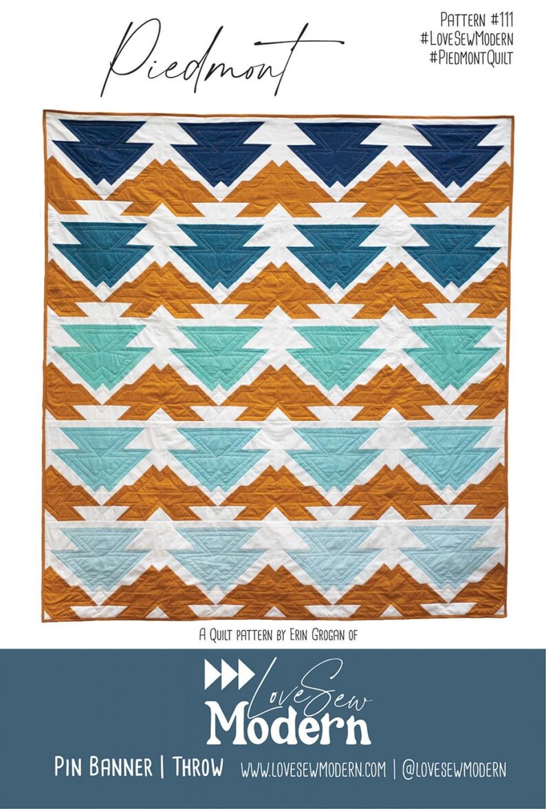 Piedmont Quilt Quilting Pattern, From Love Sew Modern BRAND NEW, Please ...