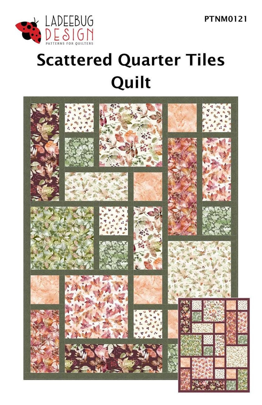 Scattered Quarter Tiles Quilt Quilting Pattern, From Ladeebug Designs ...