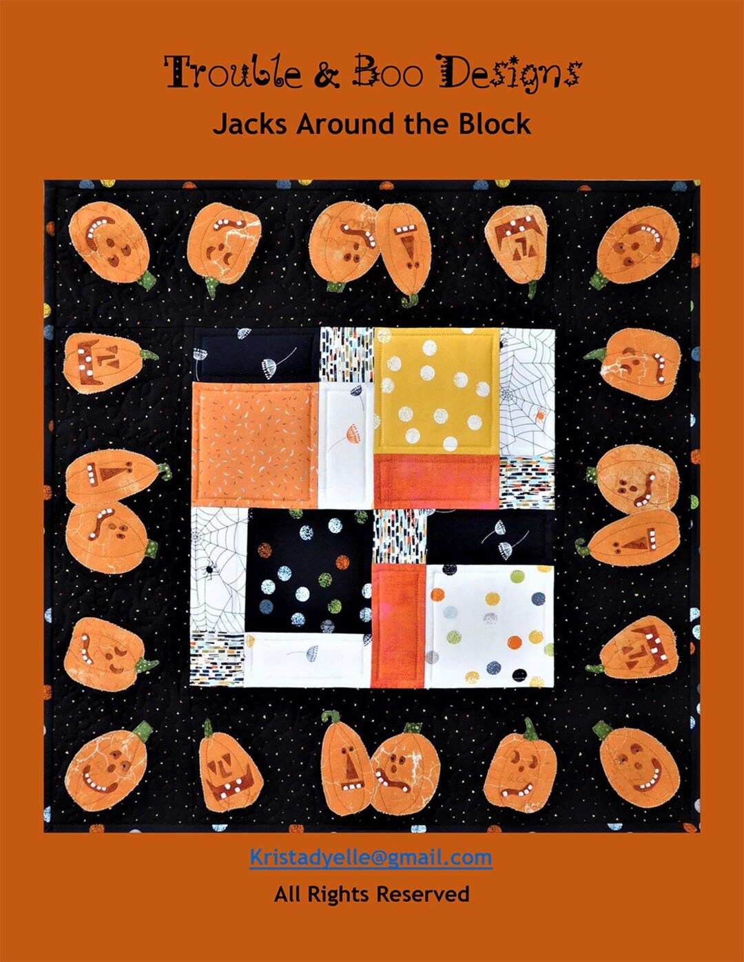 Jacks Around the Block Table Topper Quilting Pattern From Trouble and ...