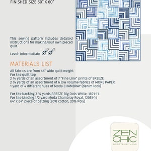 Blue Labyrinth Quilt Quilting Pattern From Zen Chic Patterns BRAND NEW ...