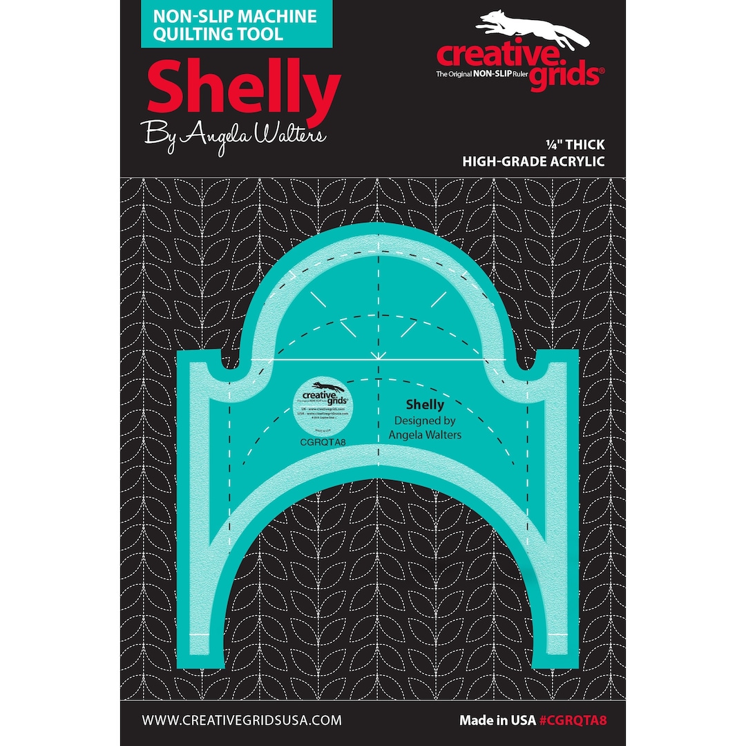 Shelly- Machine Quilting Tool Template Ruler From Creative Grids USA ...