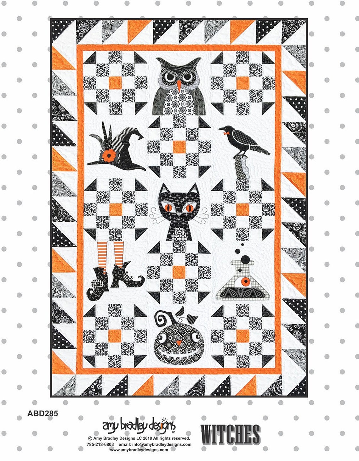 Witches Quilt Pieced Applique Quilting Pattern From Amy - Etsy