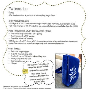 The Zip and Clip Bag Tote Purse Sewing Pattern From Around the Bobbin ...