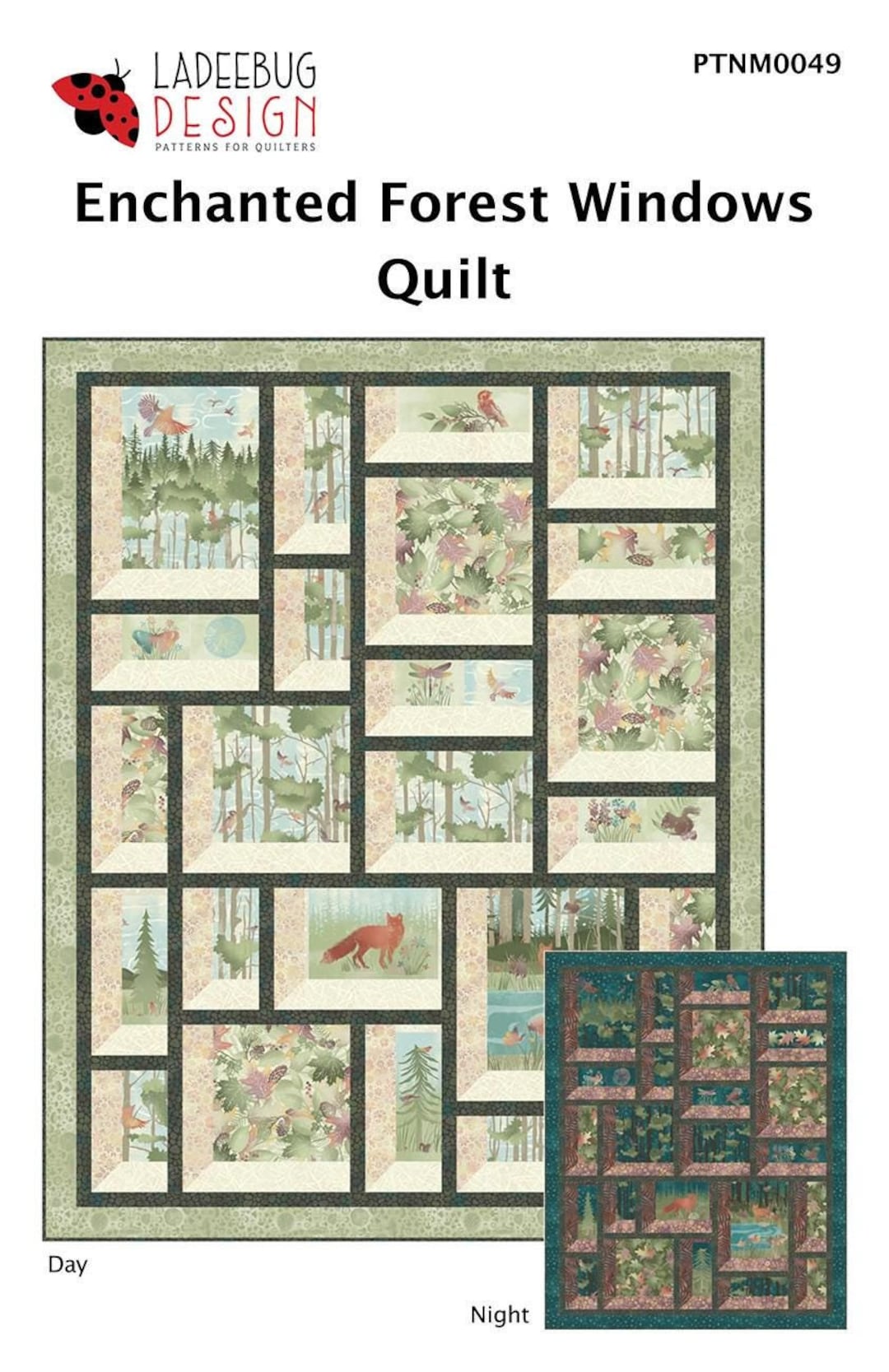 Enchanted Forest Windows Quilt Quilting Pattern, From Ladeebug Designs ...