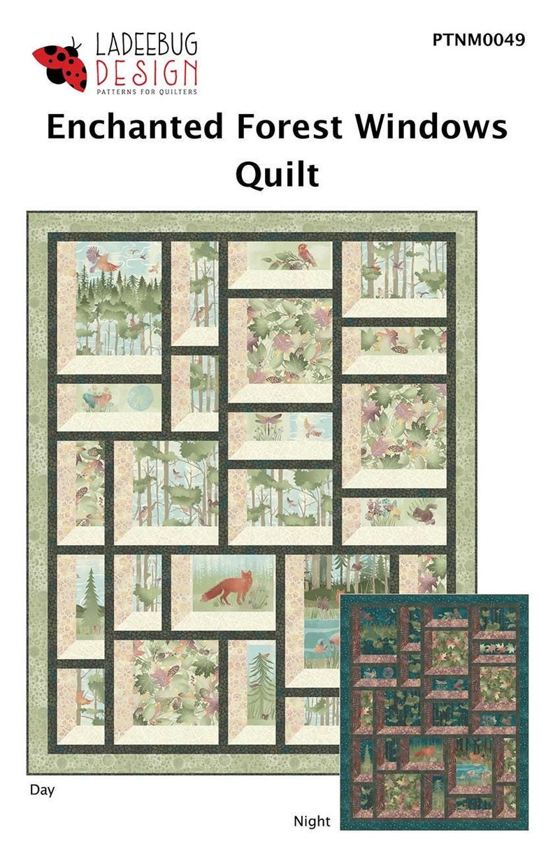 Enchanted Forest Windows Quilt Quilting Pattern, From Ladeebug Designs ...