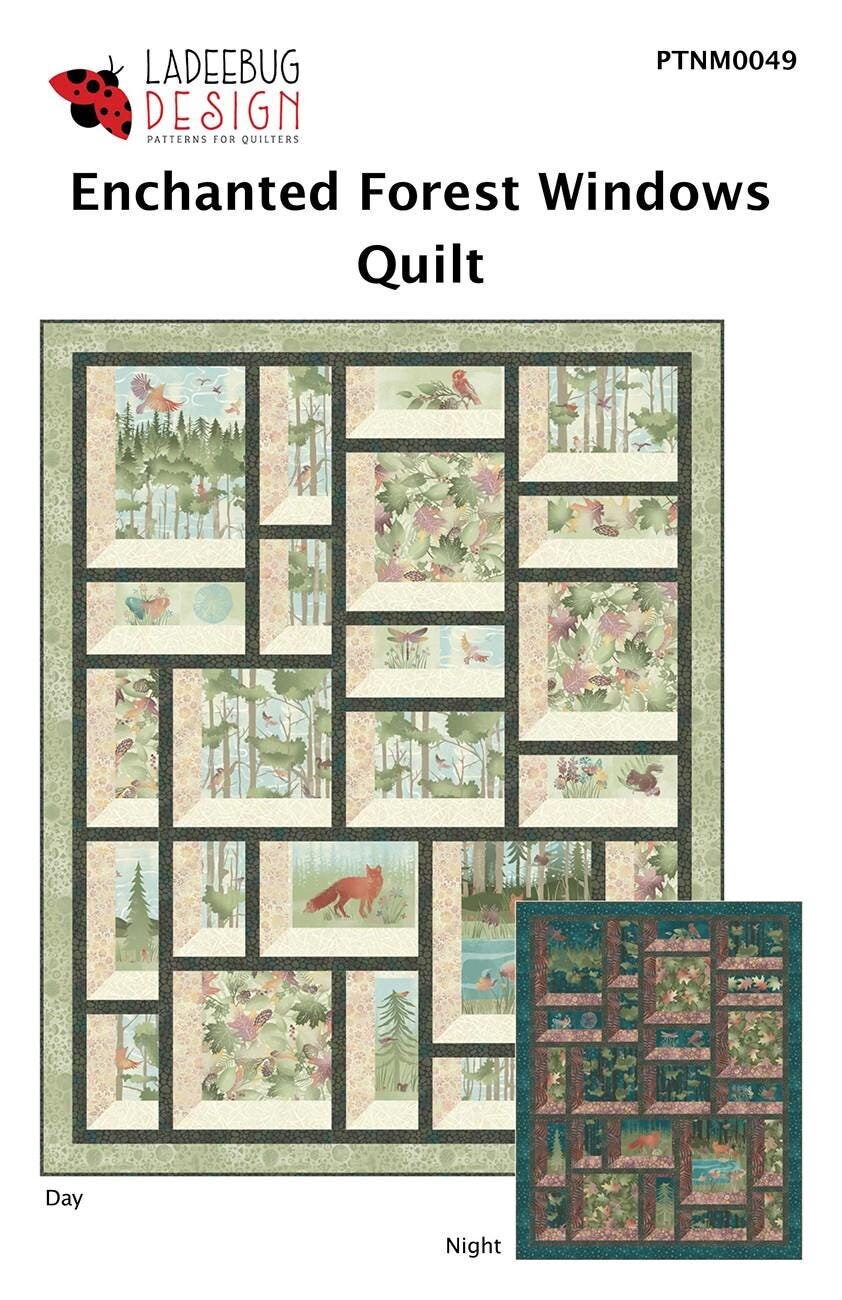 Enchanted Forest Windows Quilt Quilting Pattern, From Ladeebug Designs ...