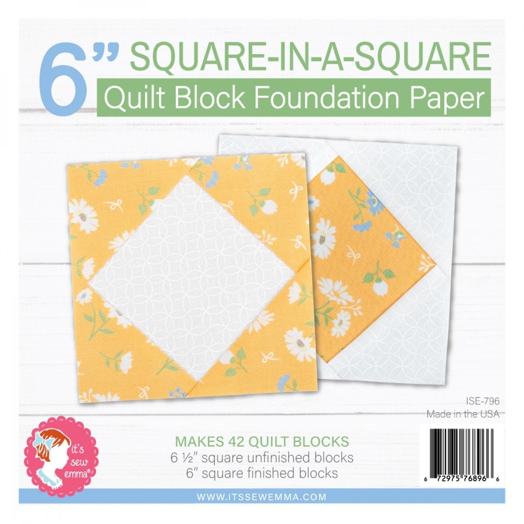 6 Inch Square in a Square Quilt Block Foundation Paper, Used for Paper ...